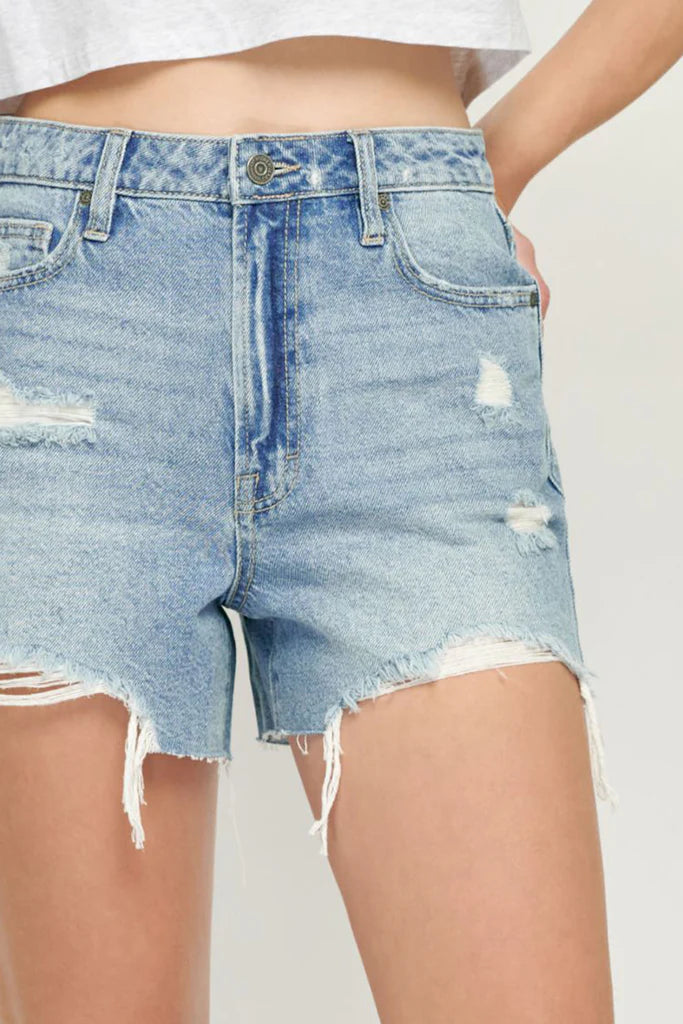 [SOFIE] DISTRESSED MOM SHORTS – Backroad Social Trade Co.